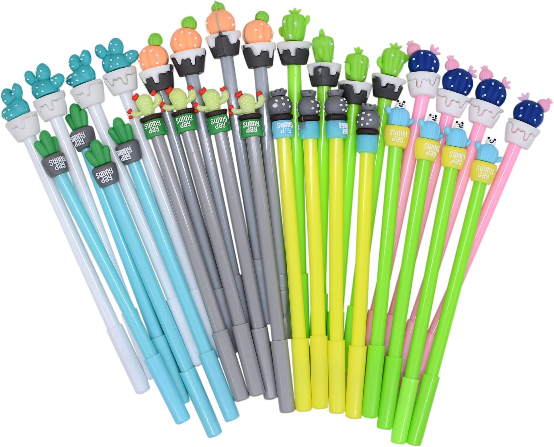 Amazon.com: YYaaloa 32pcs Cute Cactus Novelty Gel Ink Pens Writing Pens ...