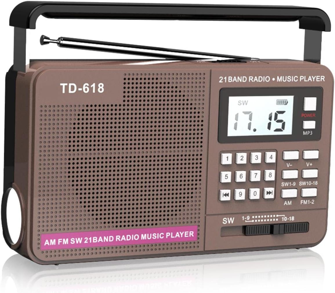 Amazon.com: Portable AM FM SW Radio with Best Reception, LCD Display, Support USB Flash Drive ...