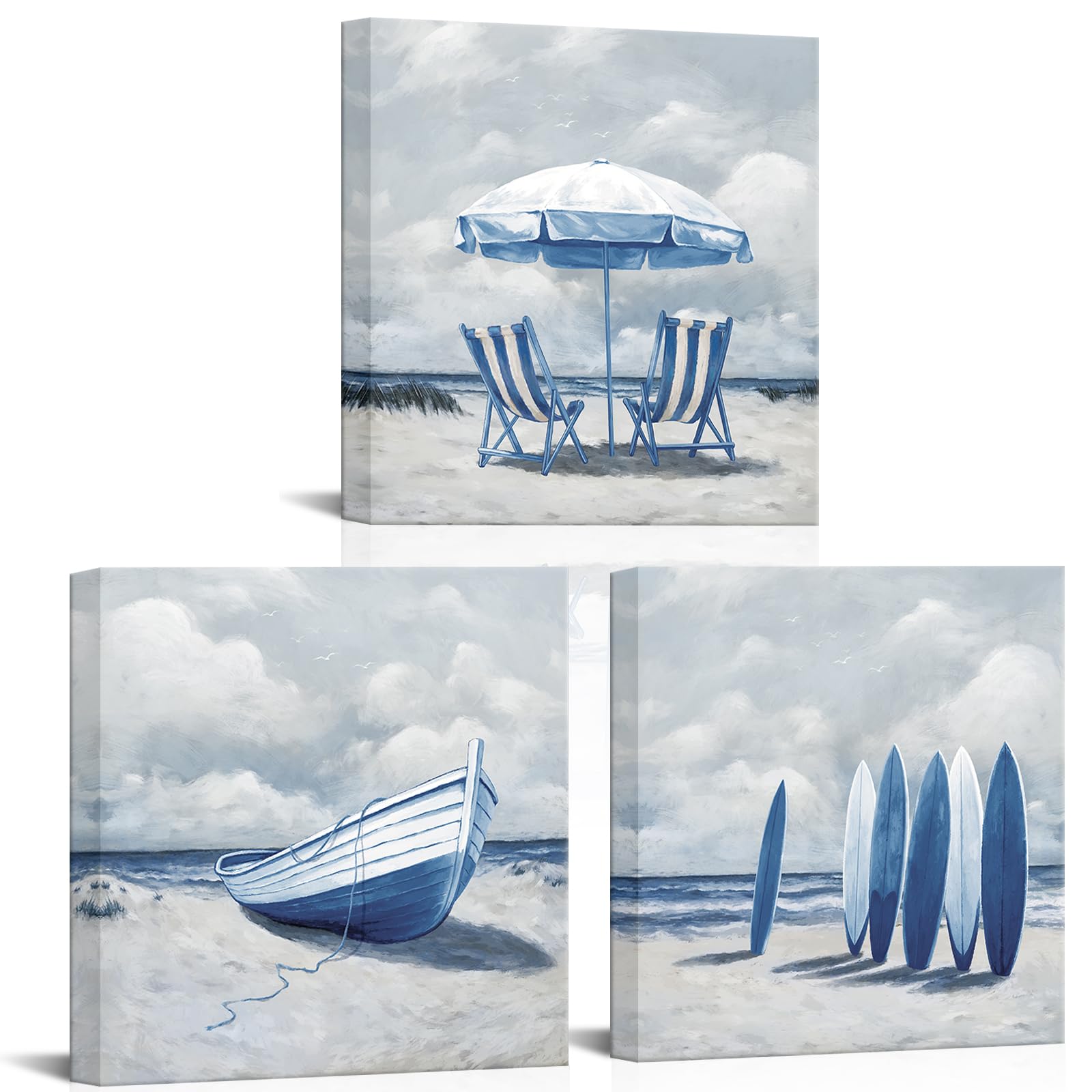 Amazon.com: Visual Art Decor Coastal Wall Art Beach Landscape Painting ...