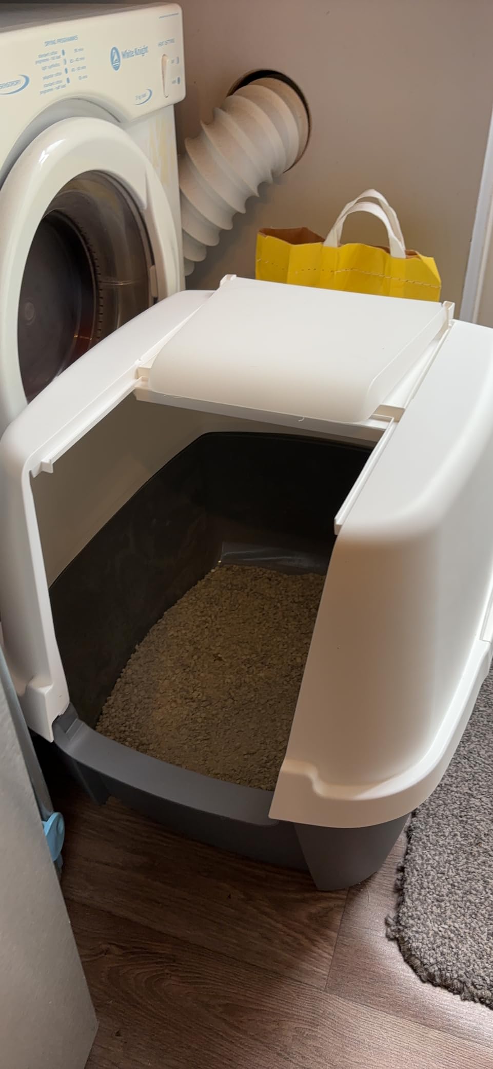 Iris Ohyama Cat Litter Box with Scoop, Blue, Anti-Spillage, Easy to ...