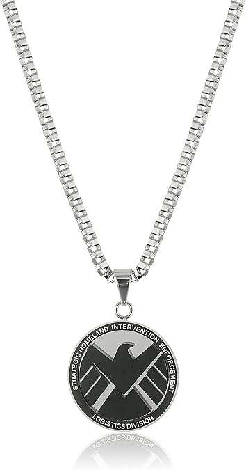 Marvel Comics Men's Stainless Steel S.H.E.I.L.D. (Strategic Homeland ...