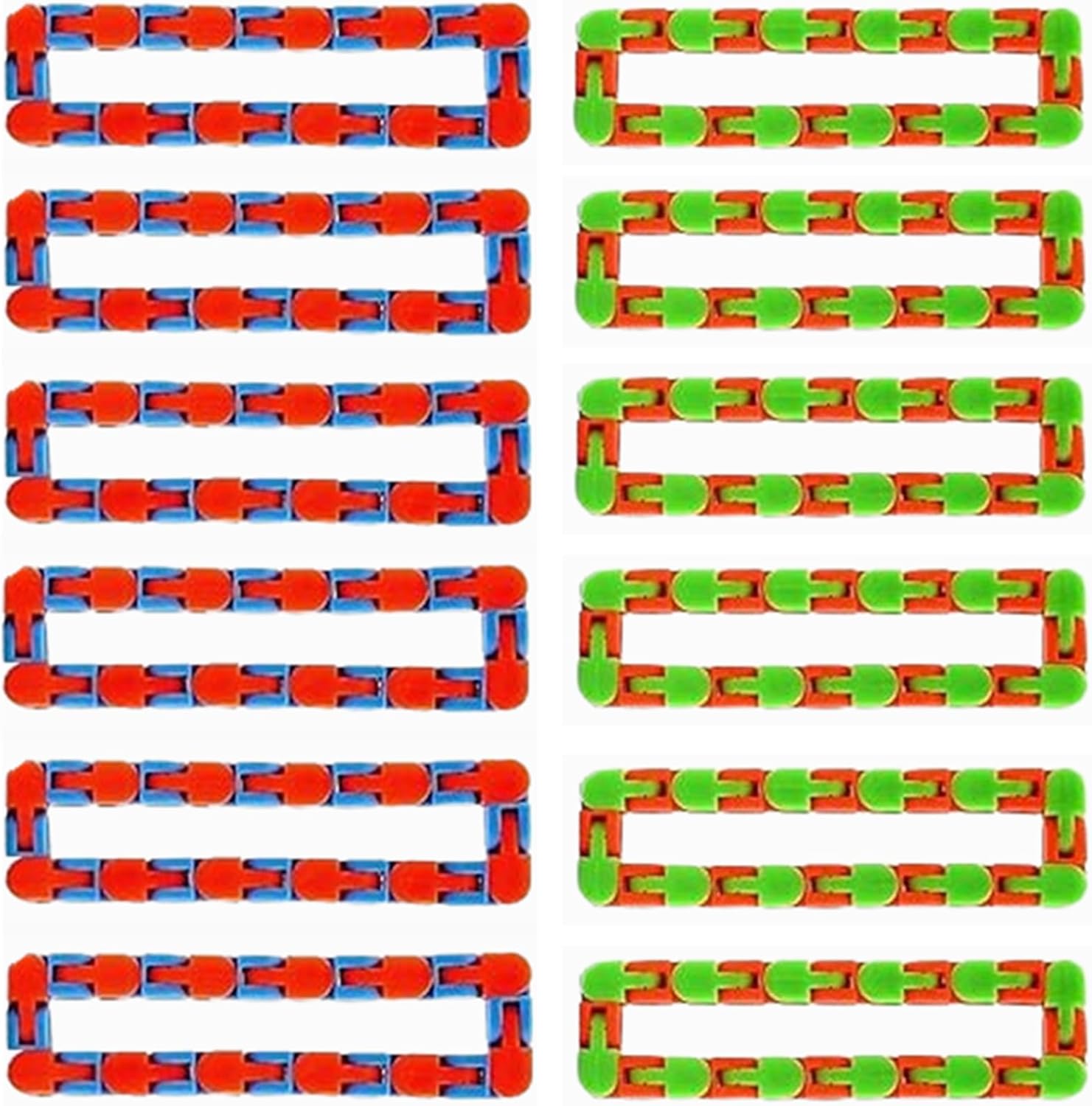 Amazon.com: 6 Pack 24 Links Wacky Tracks Fidget Toys, Finger Sensory ...