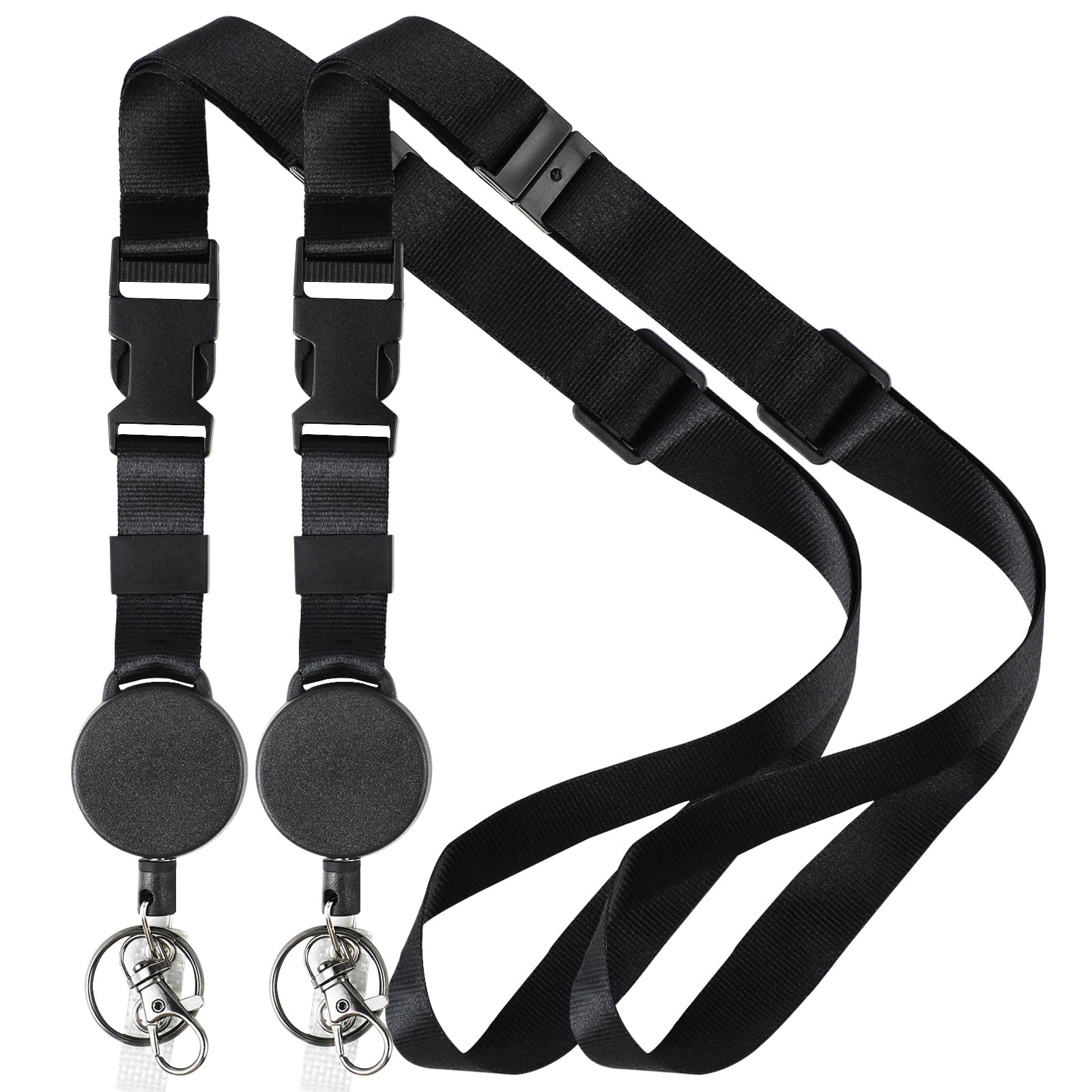 Amazon.com : DELSWIN Heavy Duty Retractable Lanyard - 2 Pack Breakaway ...