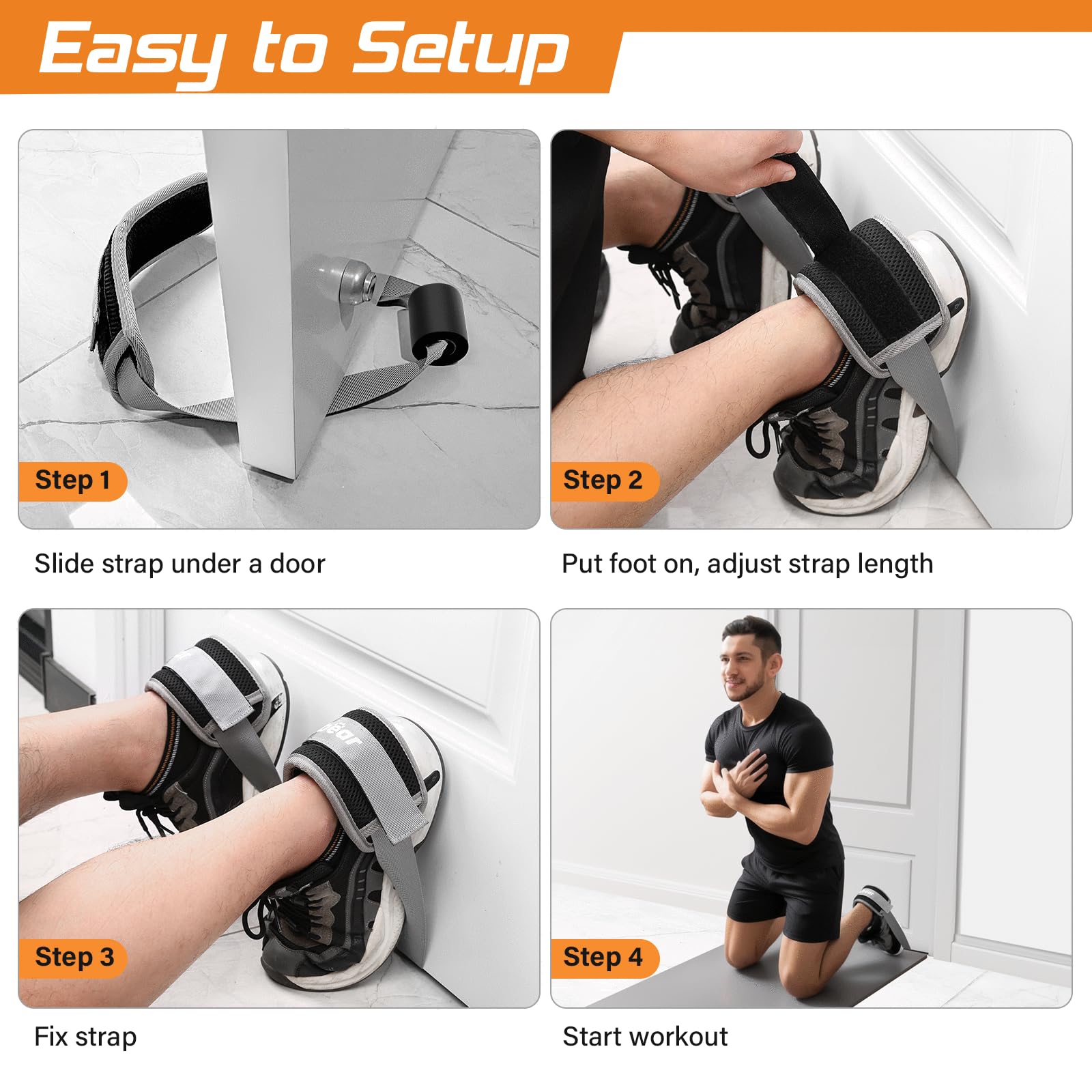 Snapklik.com : Adjustable Nordic Hamstring Curl Strap,Portable Nordic ...