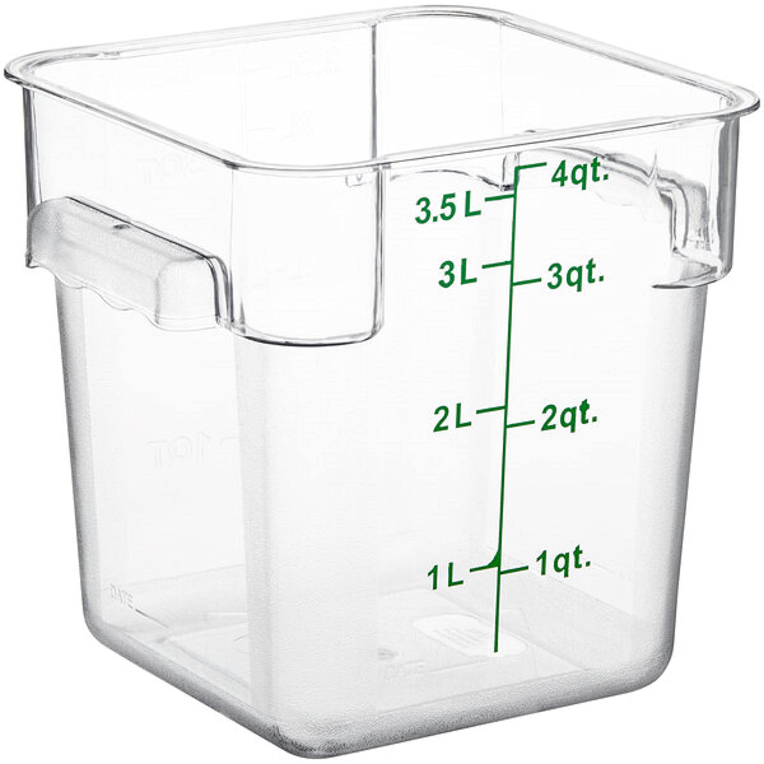 Amazon.com: TrueCraftware- 4 Qt. Polycarbonate Square Food Storage ...
