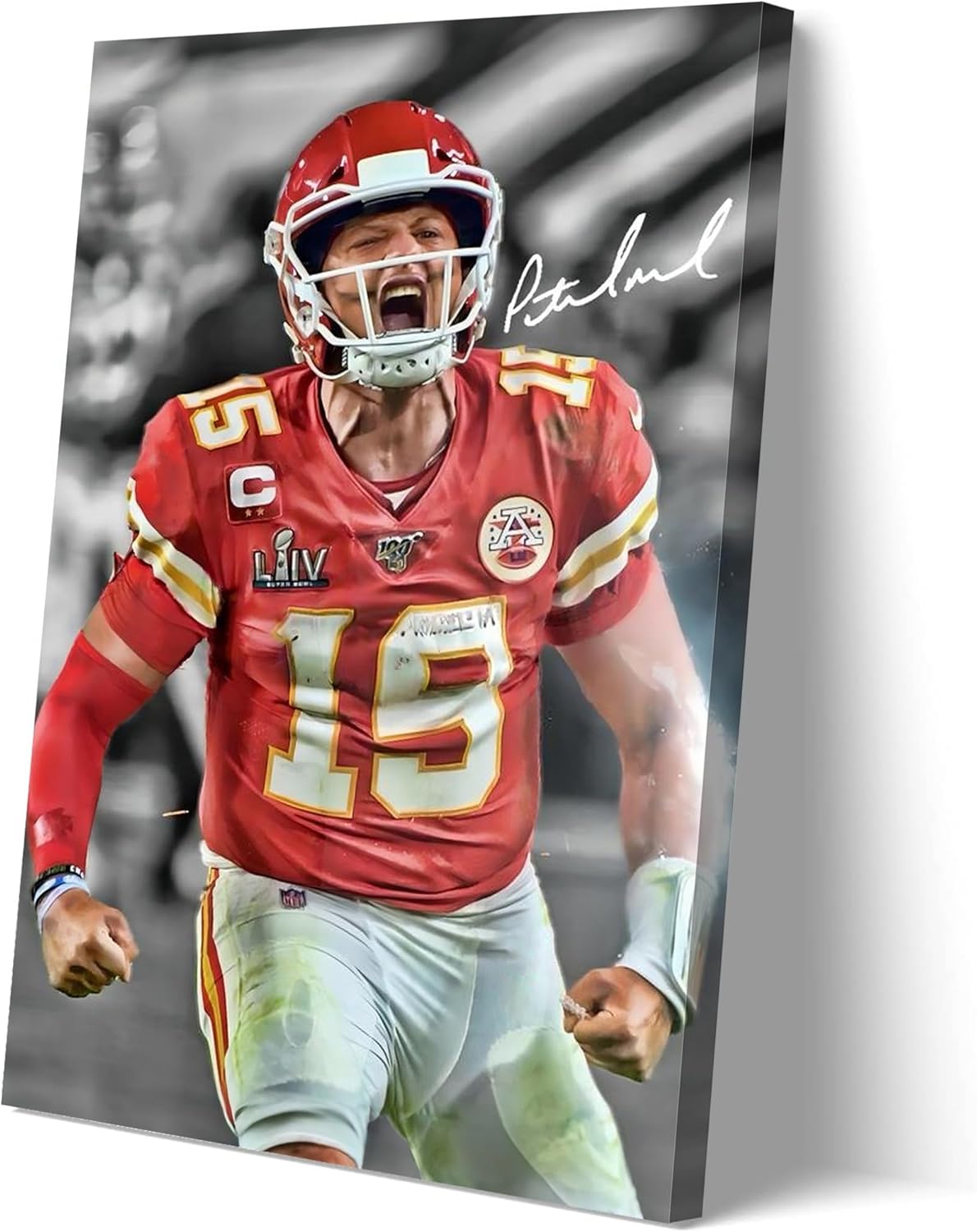 Amazon.com: Patrick Mahomes poster print Canvas wall Boy Room Art Deco ...