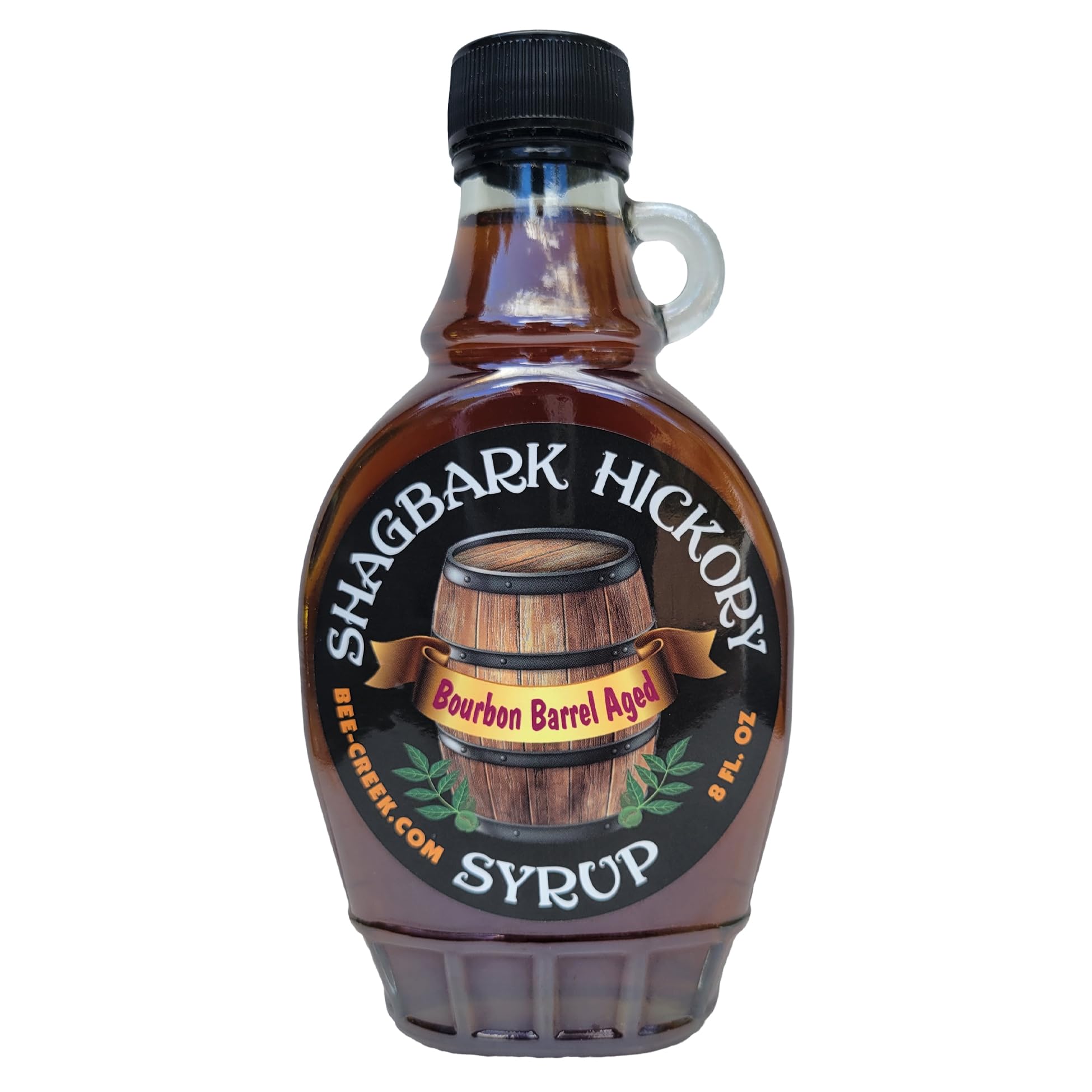 Amazon.com : Bee Creek Shagbark Hickory Syrup, Bourbon Barrel Aged, 8 ...