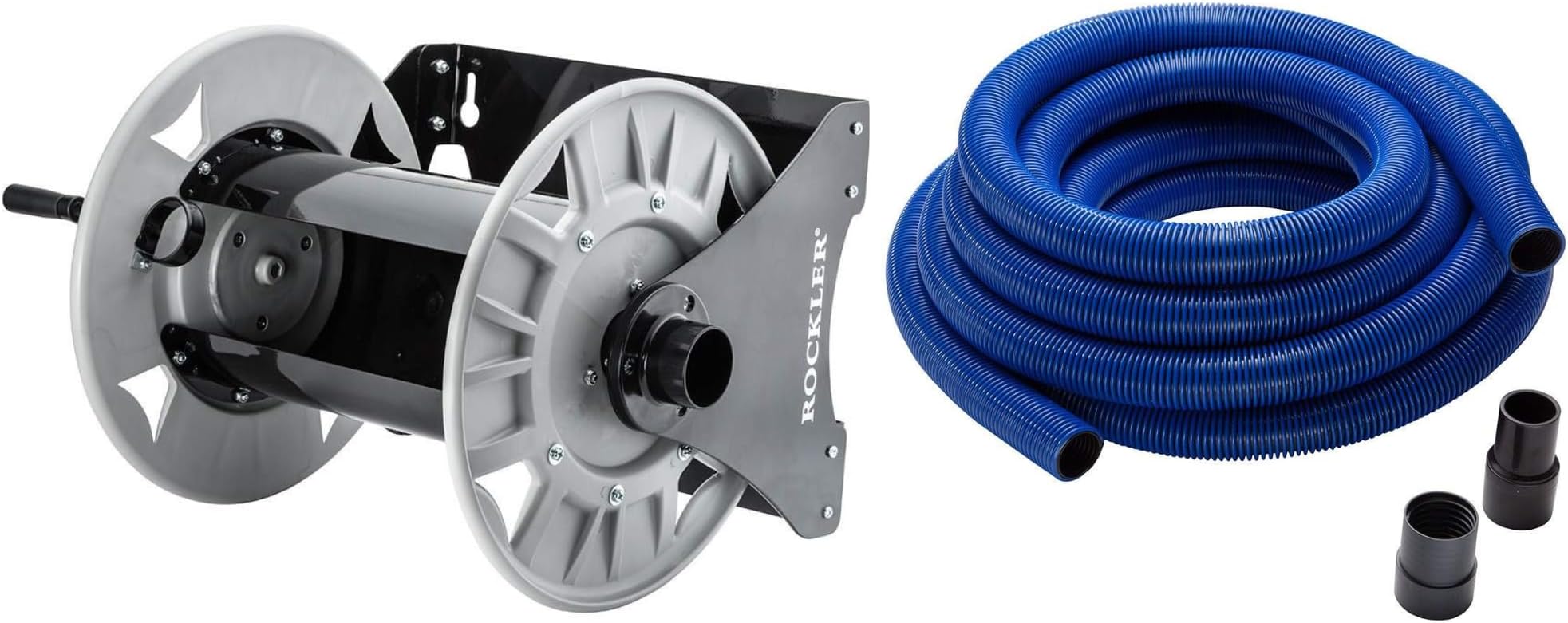 Dust Right Shop Vacuum Hose Reel & Rockler 40’ Heavy-Duty Dust ...