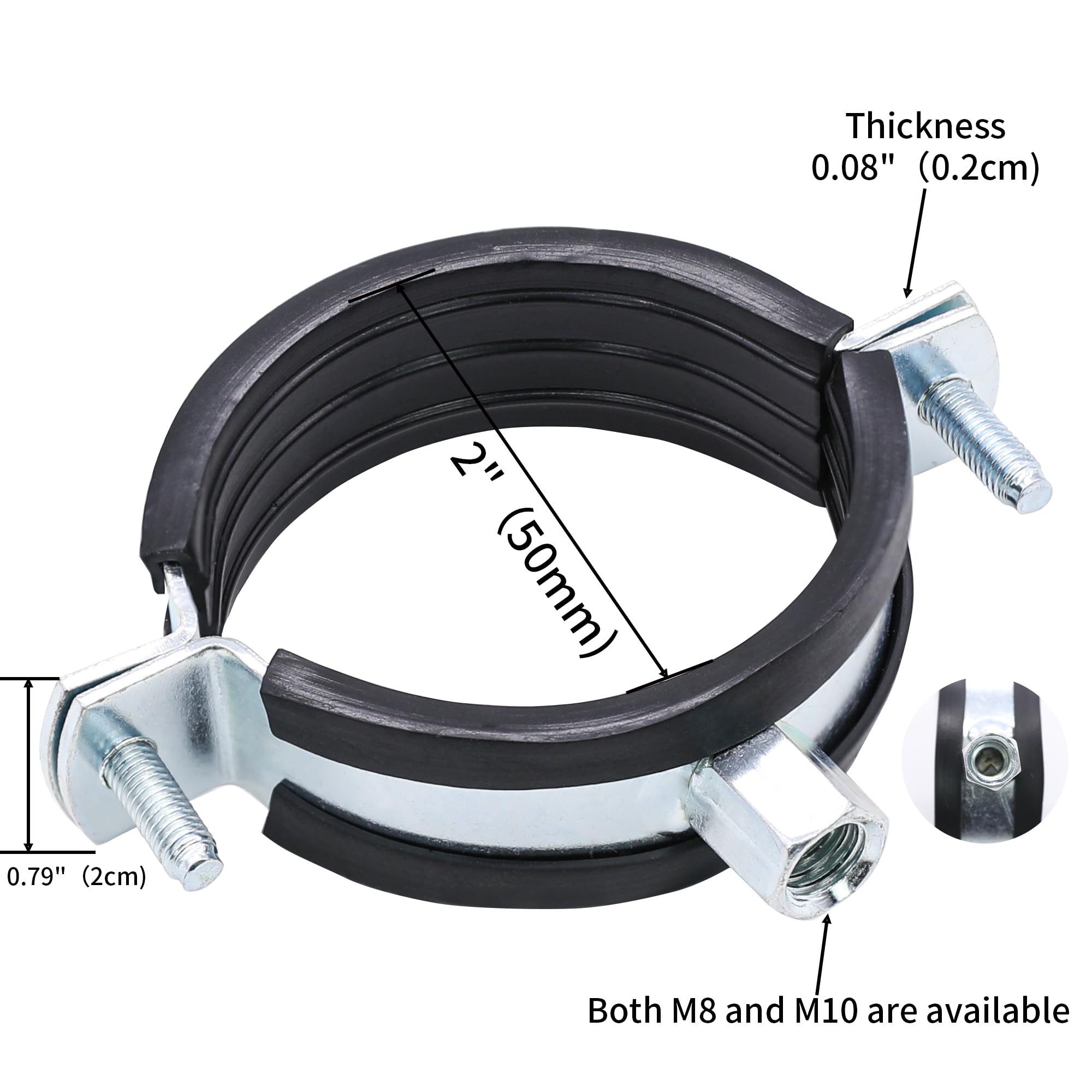 Snapklik.com : PEROMI 10 PCS Split Ring Pipe Hanger Heavy Duty ...