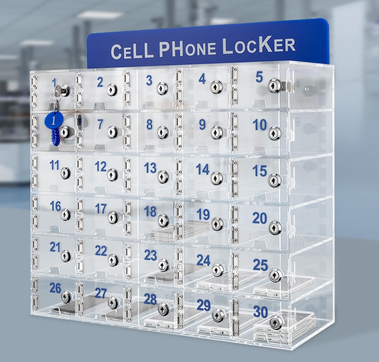 Amazon.com: HaroldDol Acrylic Phone Lock Box Cell Phone Locker Cell ...