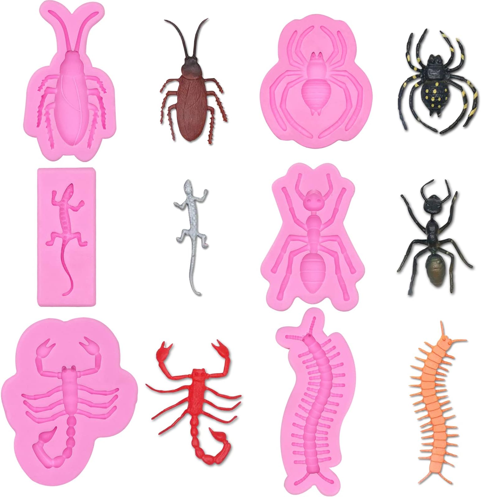 Amazon.com: Insect Fondant Molds, Bug Cake decoration Silicone Molds (6 ...