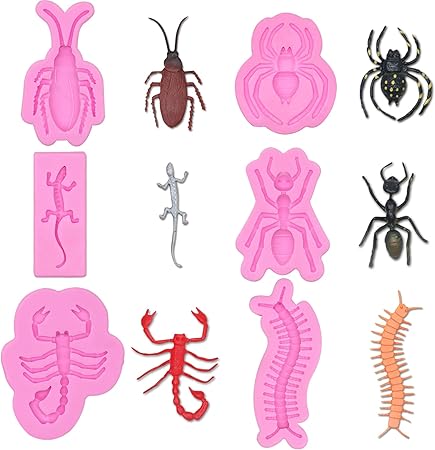 Amazon.com: Insect Fondant Molds, Bug Cake decoration Silicone Molds (6 ...