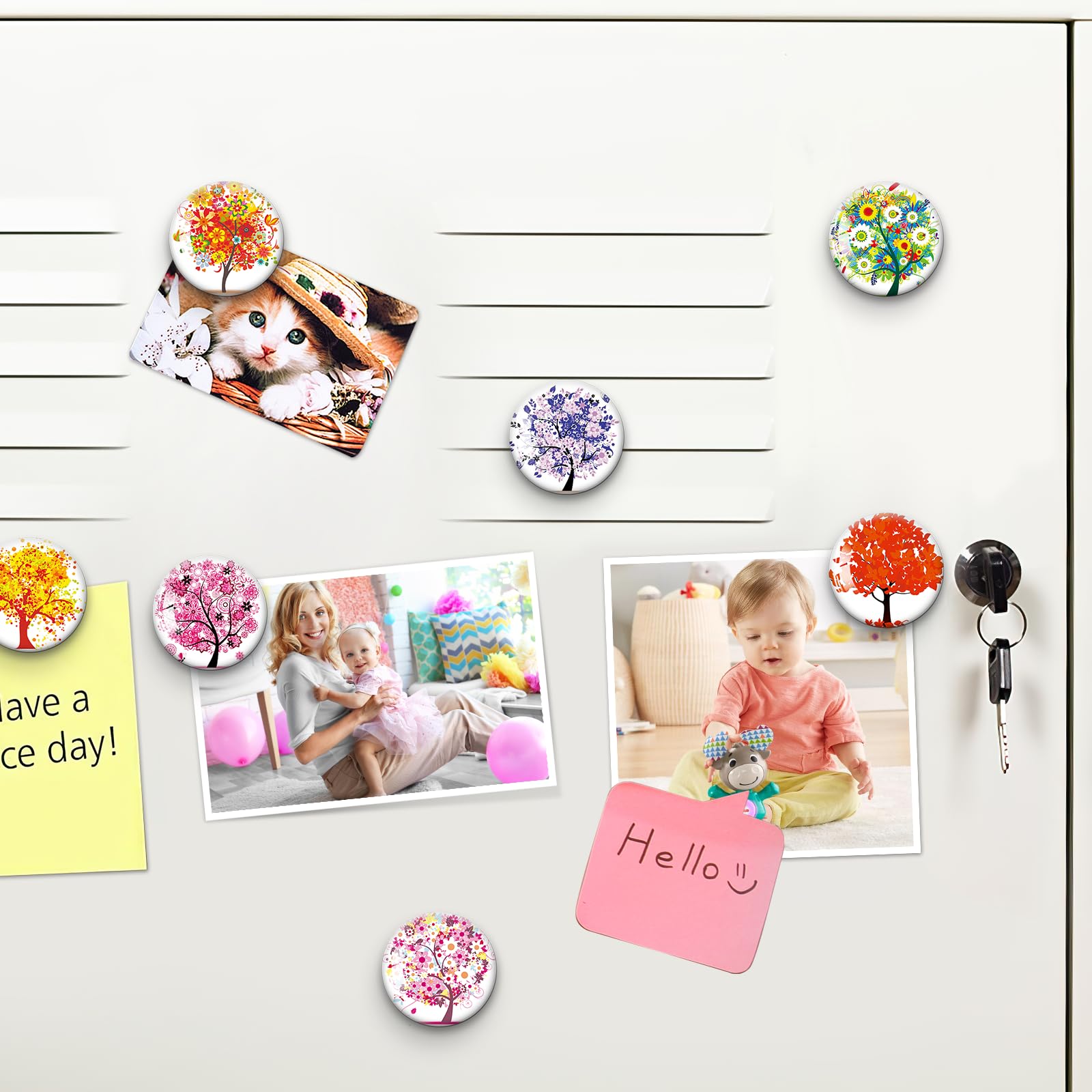 Snapklik.com : 16PCS Refrigerator Magnets, Cute Tree Fridge Magnets Of ...