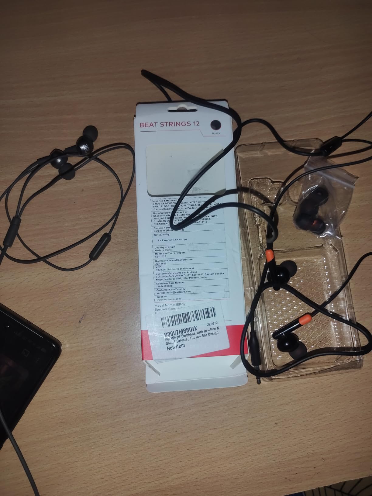 itel Wired Earphone with in-line Mic, 10mm Sound Drivers, Tilt in-Ear ...