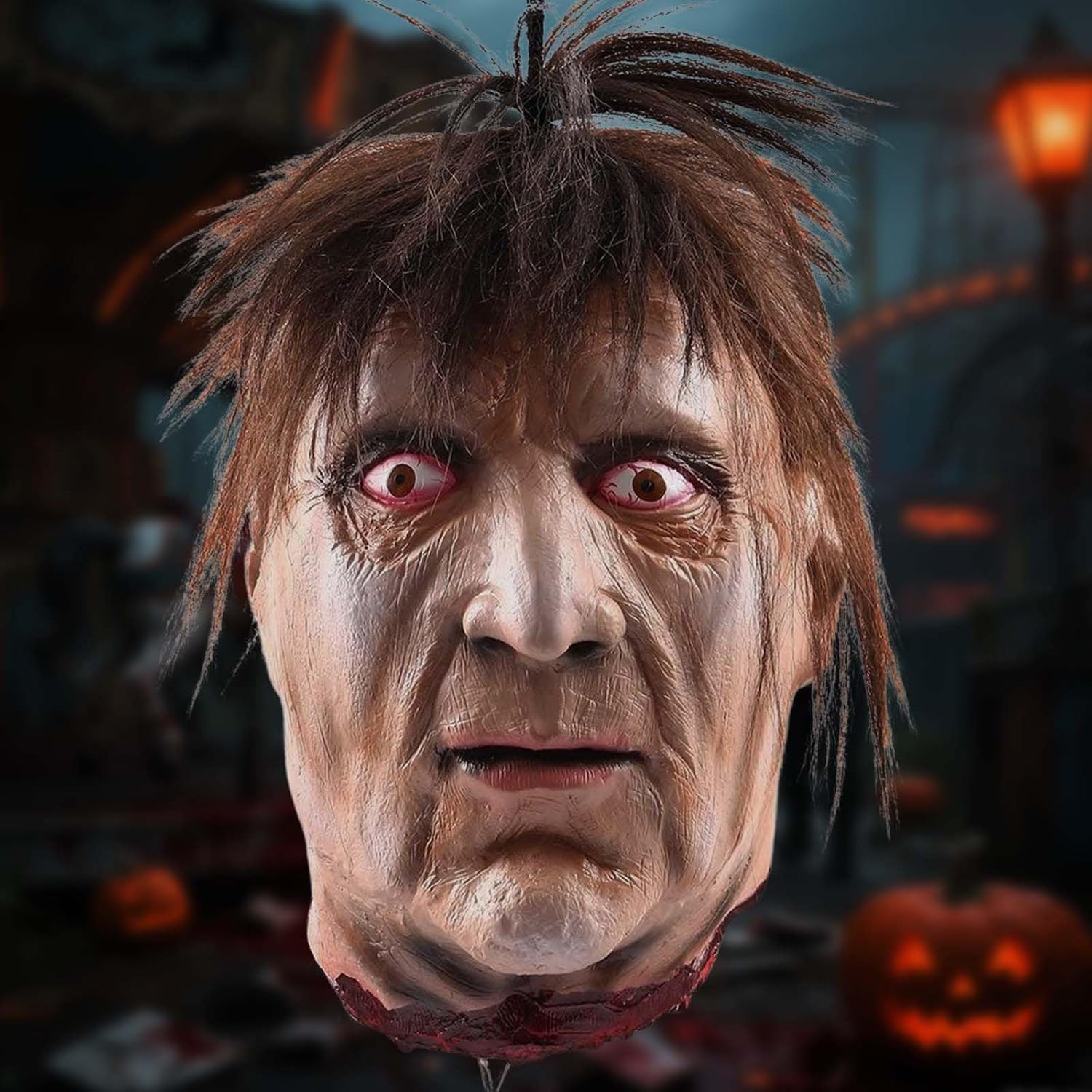 Amazon.com: ONELEJA Halloween Scary Hanging Severed Head Decorations ...