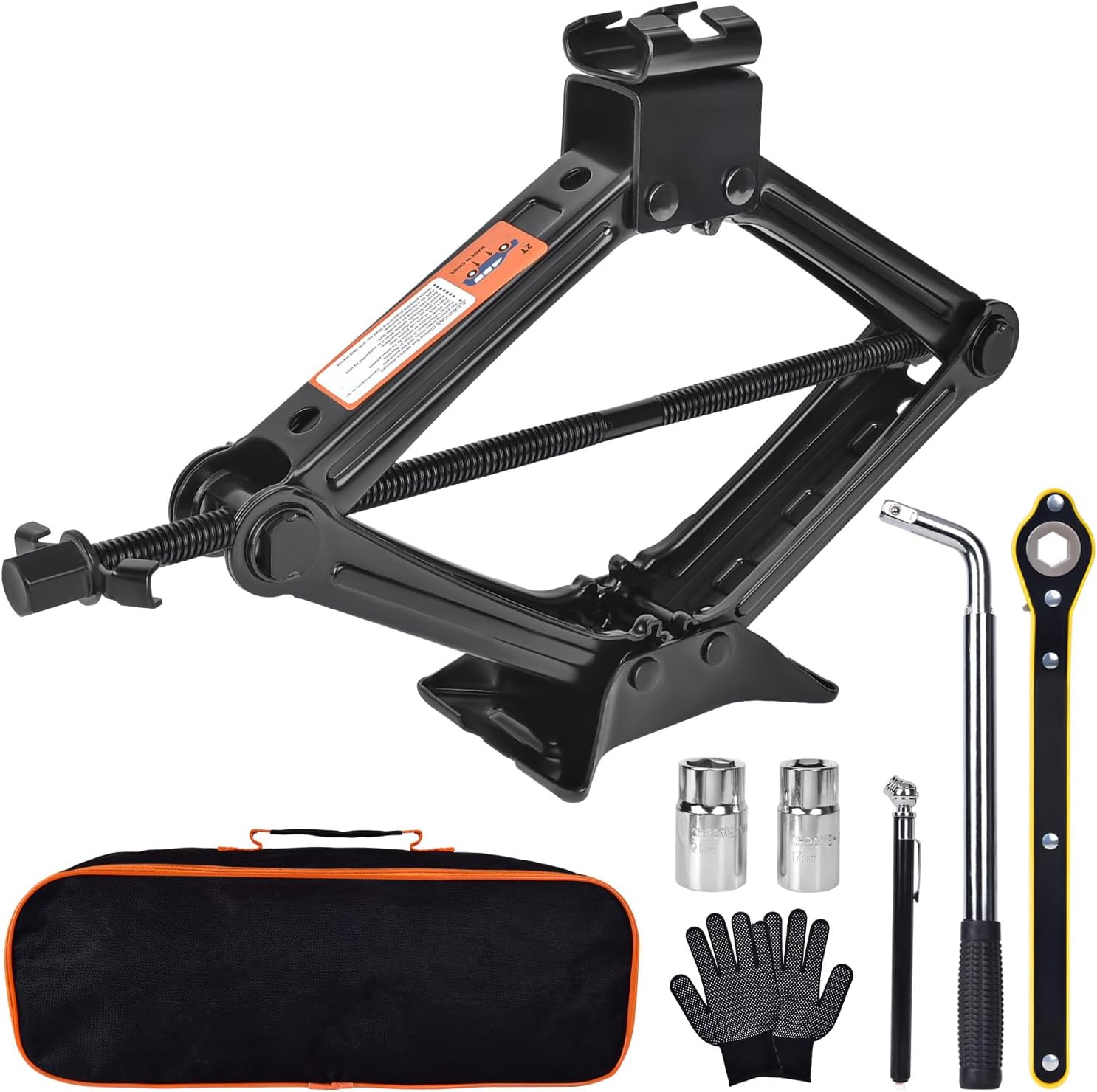 Amazon.com: CPROSP Car Jack Kit with Hand Crank/Wrench/Lug Wrench ...