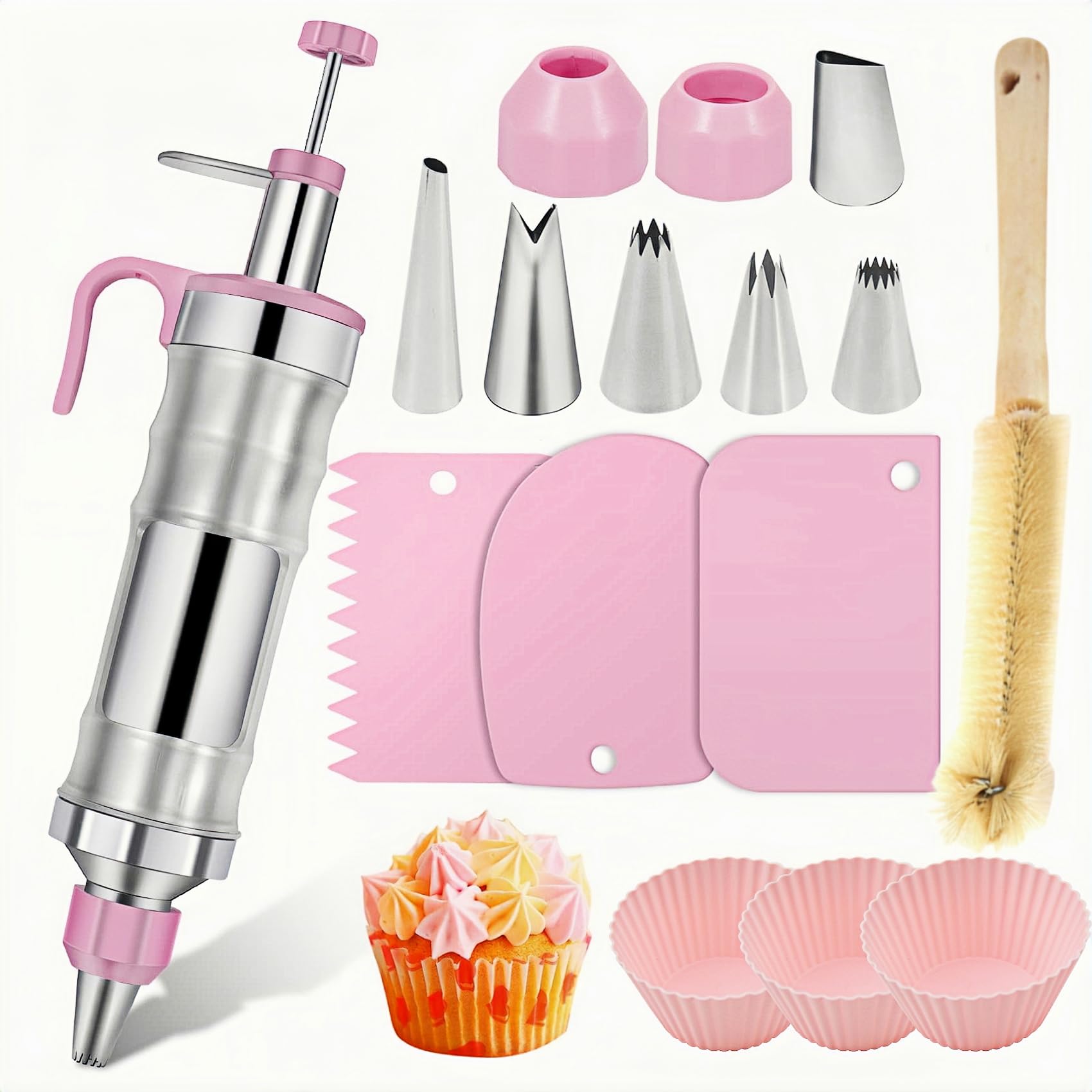 Cake Decorating Tool,16 pcs Icing Decoration Gun Set,Dessert Decorating ...