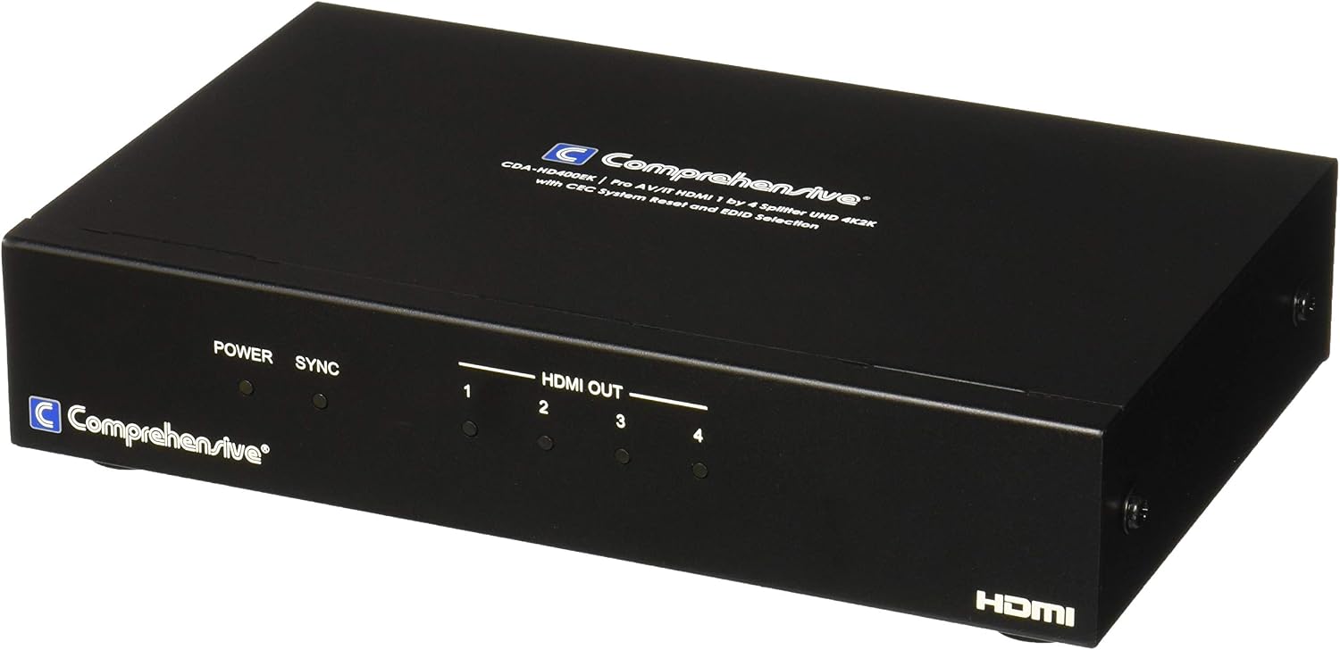 Amazon.com: Comprehensive Cable CDA-HD400EK Pro AV/IT HDMI 1 x 4 ...