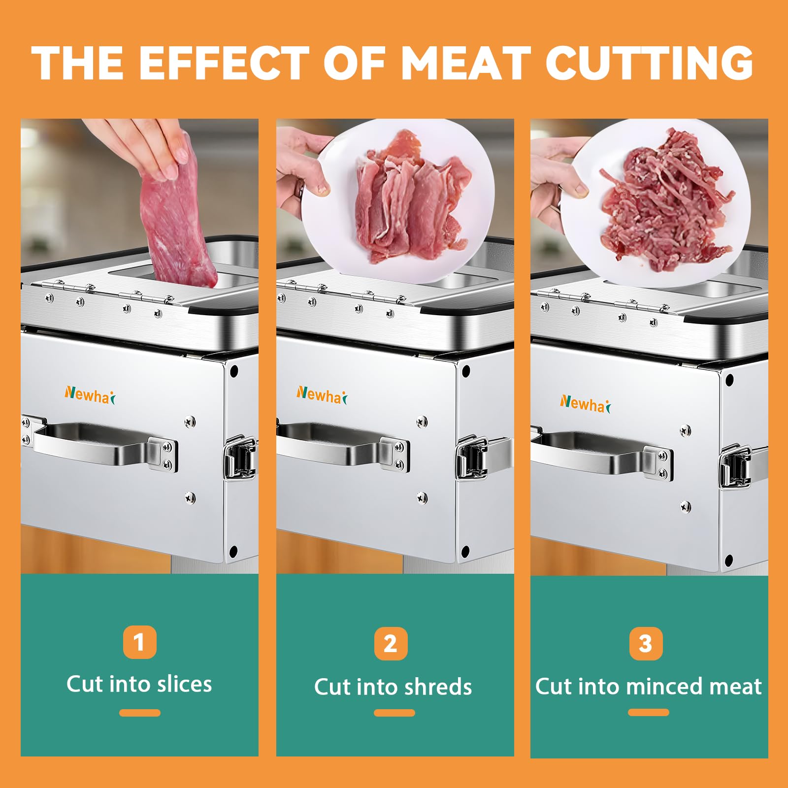 Snapklik.com : 750W Meat Cutter Machine Blade Removable Electric 5mm ...
