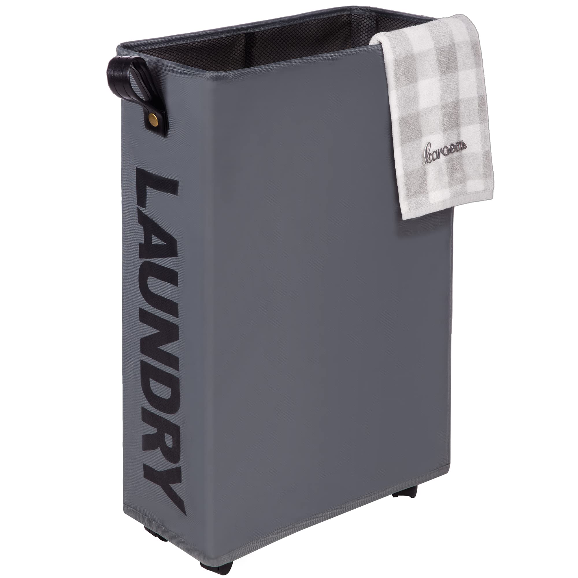 Amazon.com: Caroeas 26" Rolling Laundry Basket Slim with Handle on ...