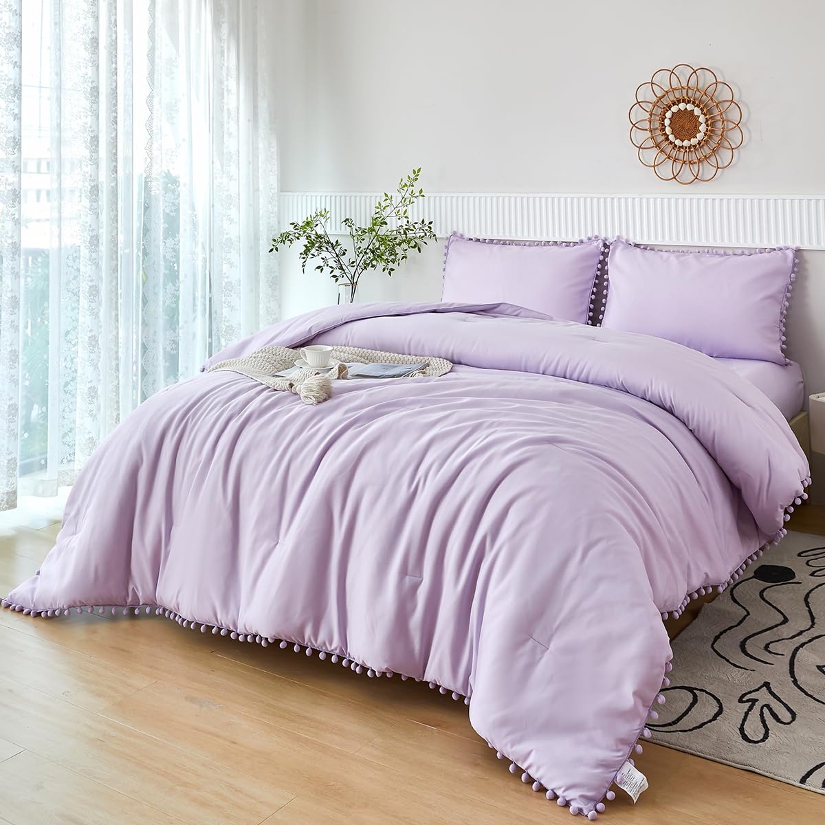 Lavender Bedspreads Twin Q758021t Ashley Furniture Loomis Lavender