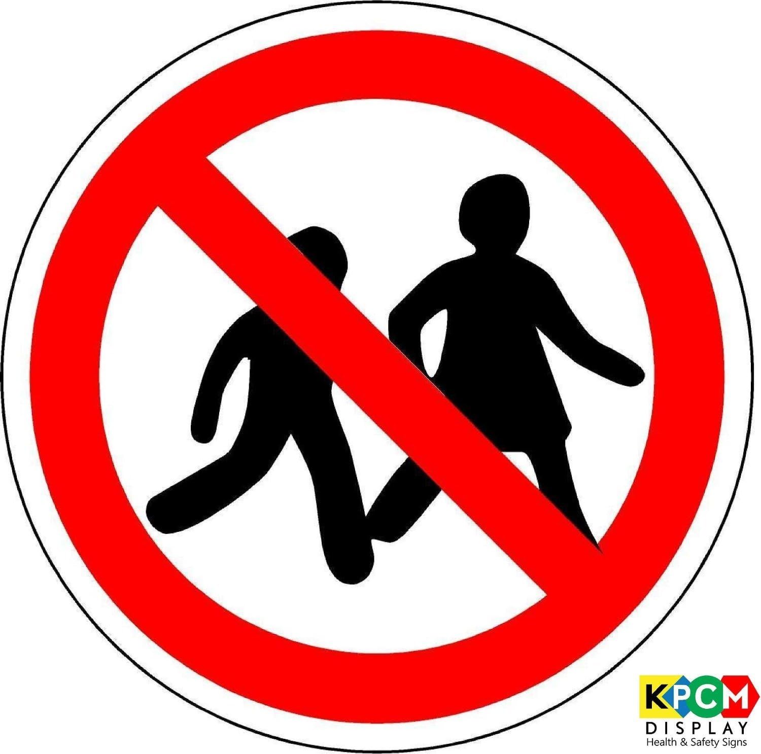 ISO Safety Label Sign - International No Children Allowed Symbol - Self ...