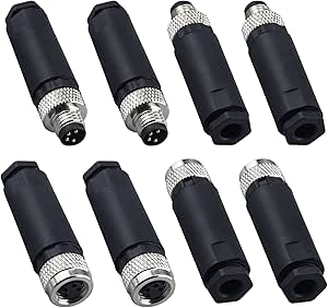 Amazon.com: Lonlonty M8 Conector de cable de aviación de panel de ...