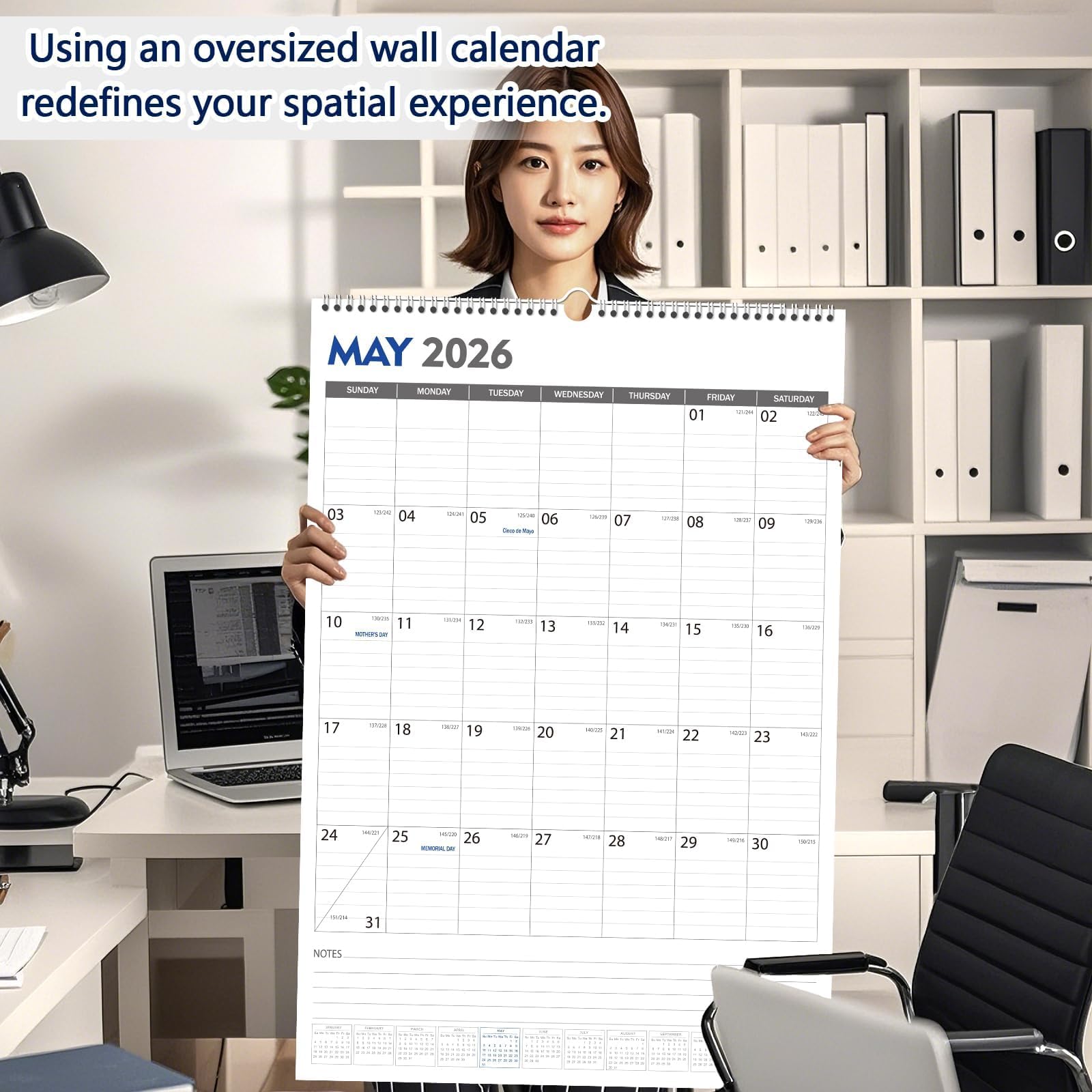 Snapklik.com : GuassLee Extra Large Wall Calendar 2025-26, 20"x 30 ...