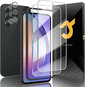 Amazon.com: JZG 2 Pack Screen Protector for Samsung A54,2 Pack Camera Lens Protector, Support ...