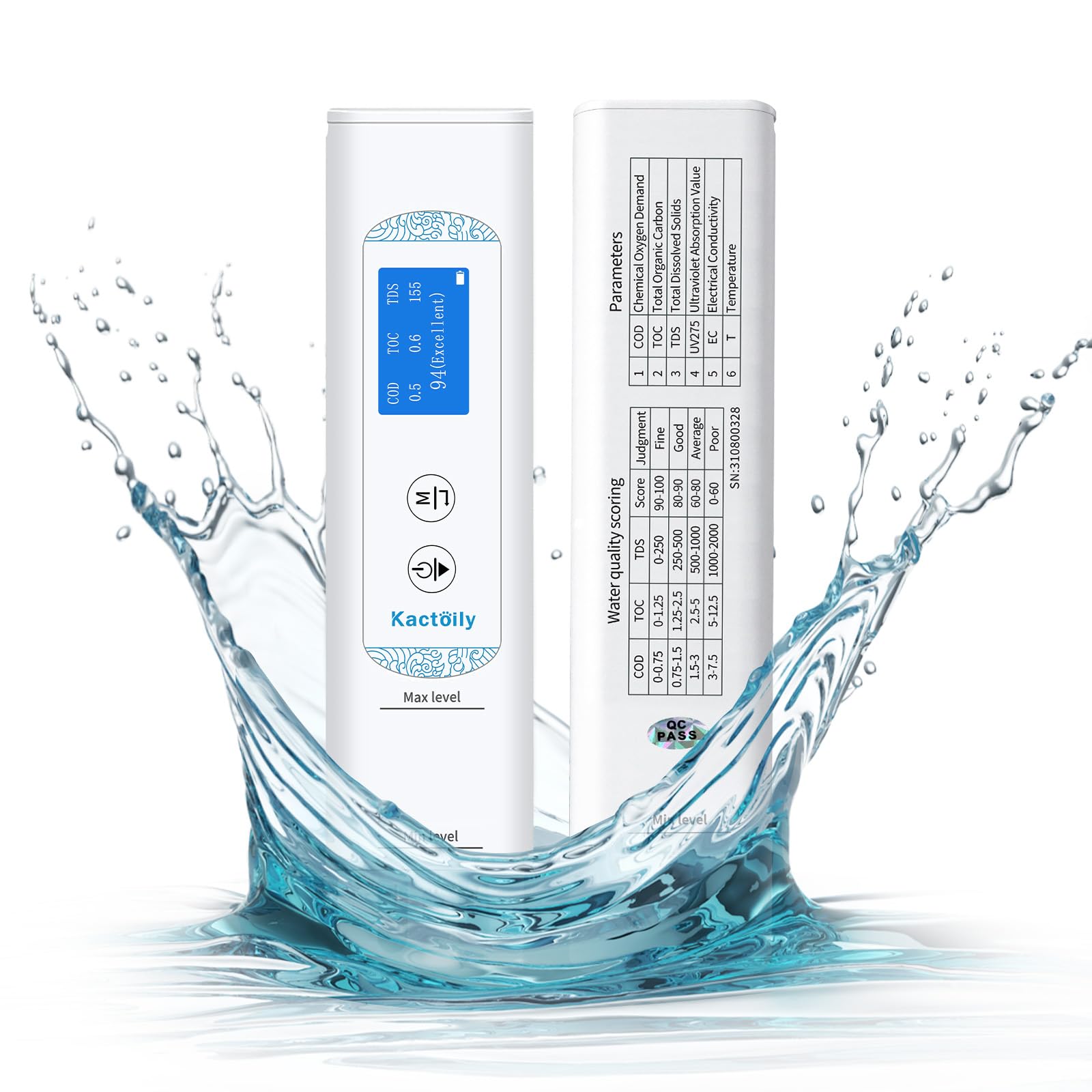 6-in-1 TDS Meter Digital Water Tester, UV275/TOC/COD/TDS/Temp/EC Meter ...