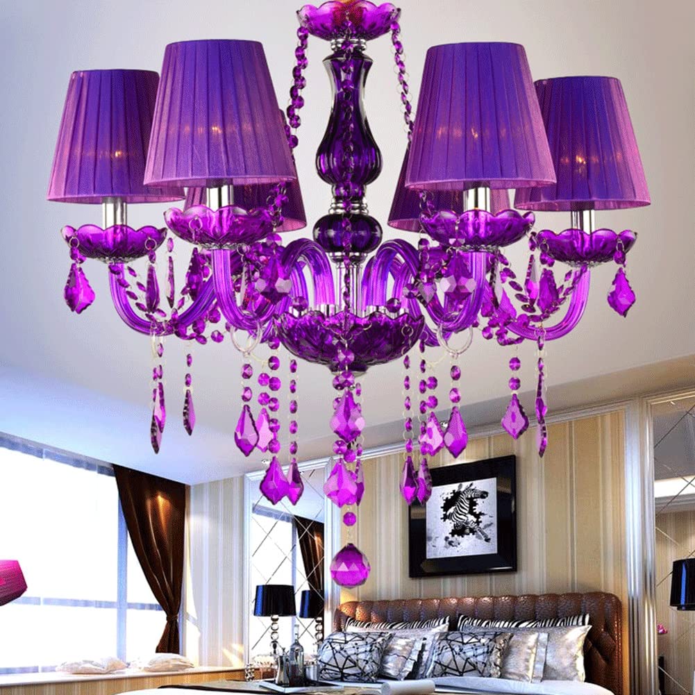 Purple Mini Chandelier Lighting Crystal Amazon.com: Q&S Mini