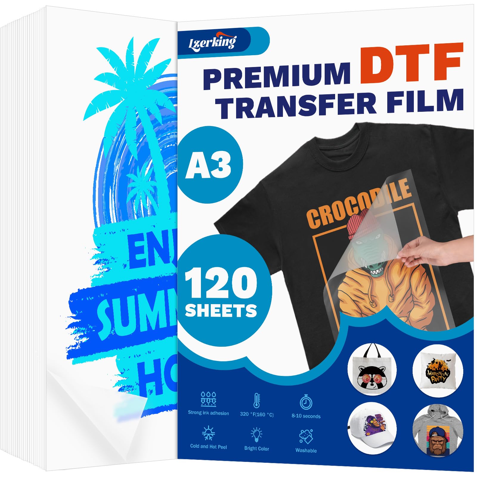 Amazon.com: DTF Transfer Film A3 (11.7x16.5in) - 120 Sheets: Elevate Your Printing Projects with ...