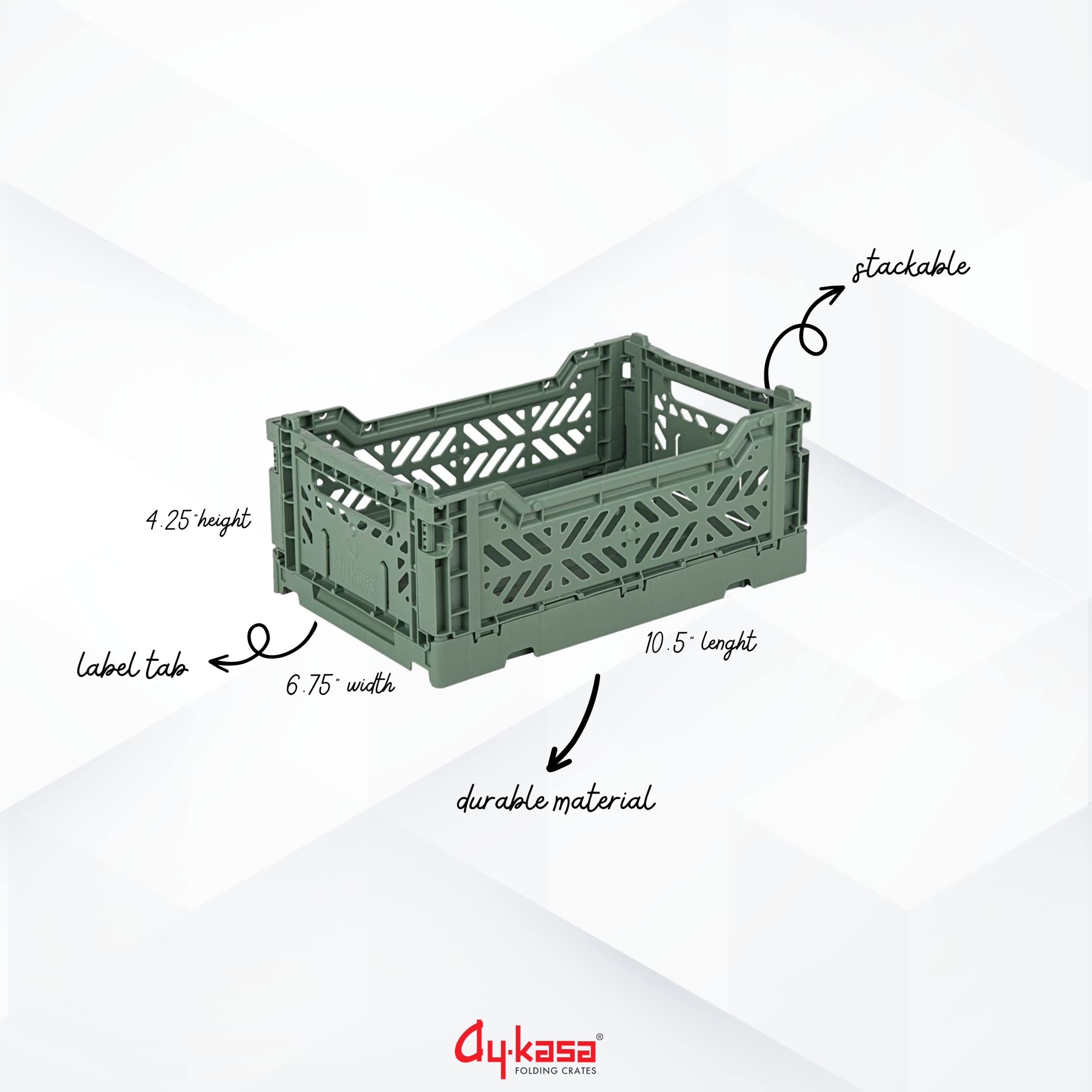 Snapklik.com : AYKASA Collapsible Storage Bins, Plastic Crate For ...
