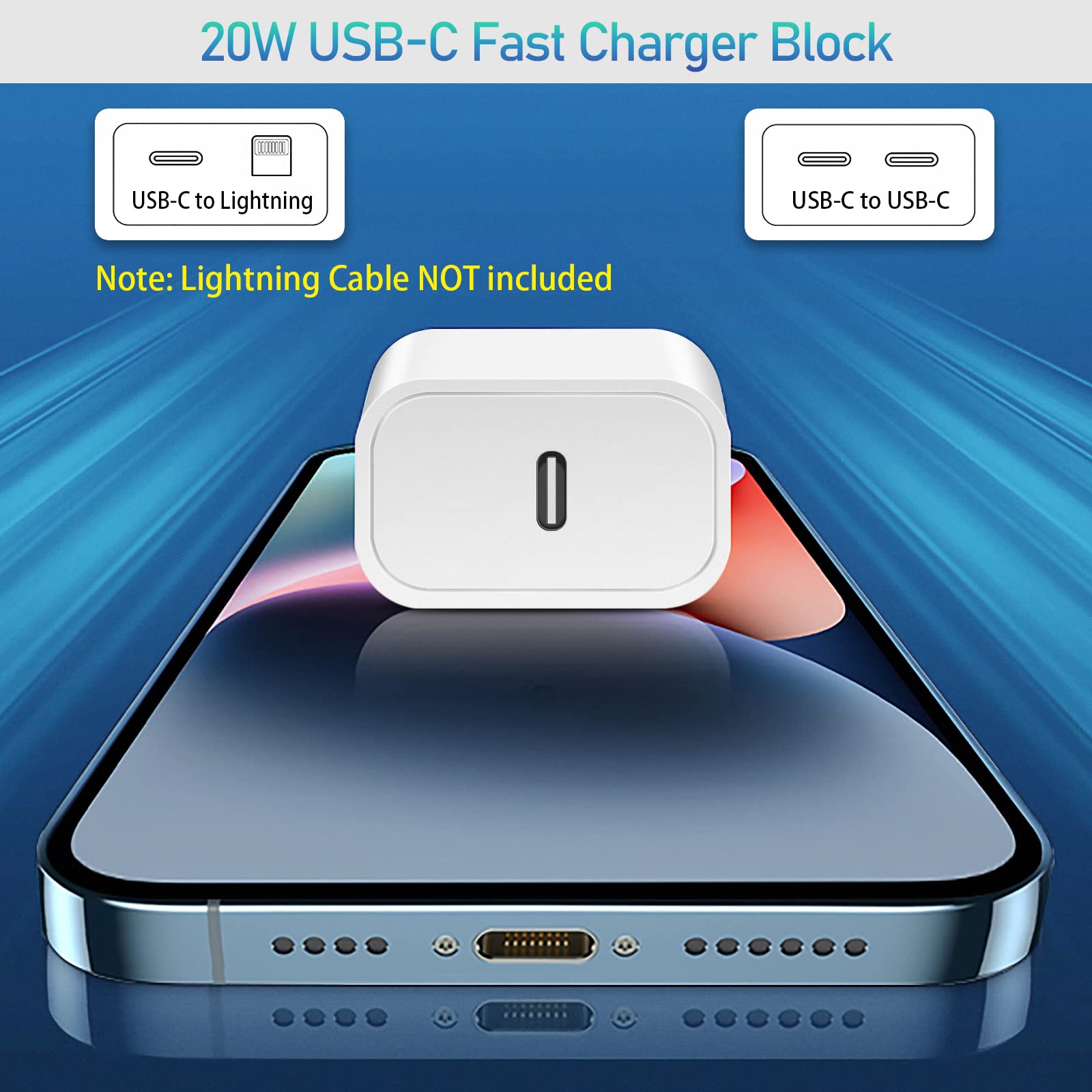 Snapklik.com : USB C Charger Block, TypeC Charging Blocks 5Pack, 20W PD ...