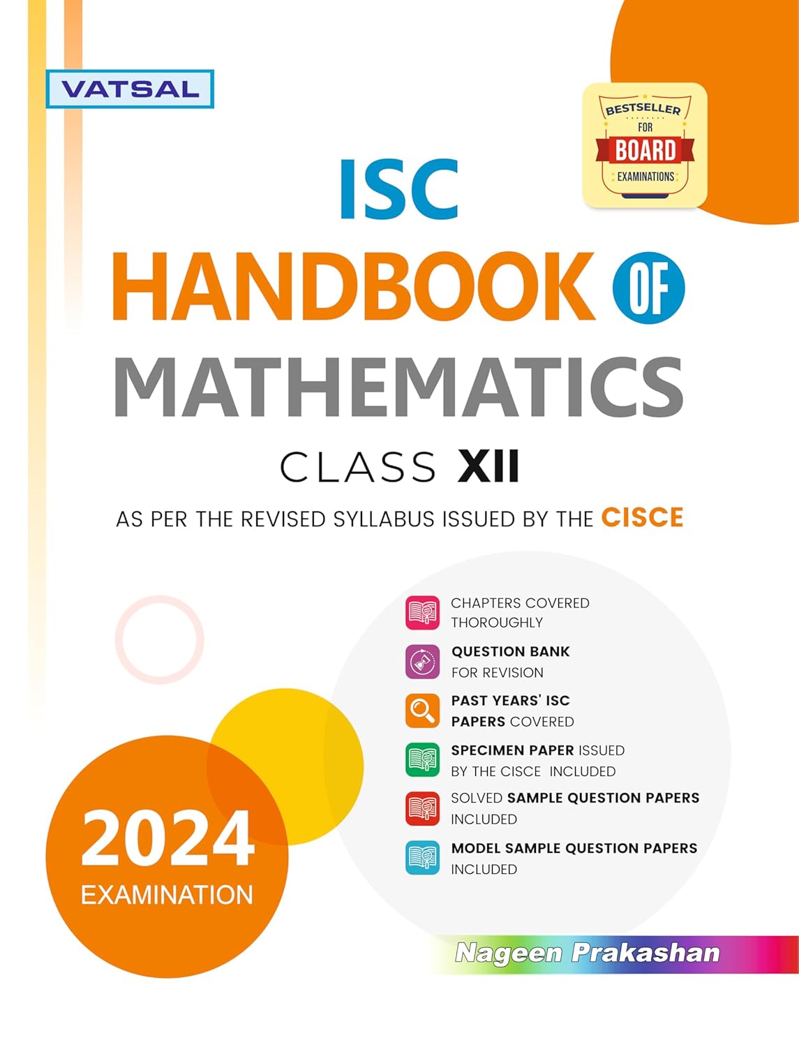 VATSAL ISC Board Mathematics Handbook for Class 12th Academic Year 2023 ...