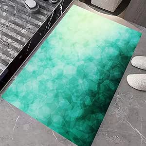 Amazon.com: Light Green Shiny Hexagon Background Diatom Mud Floor Mat 1 ...
