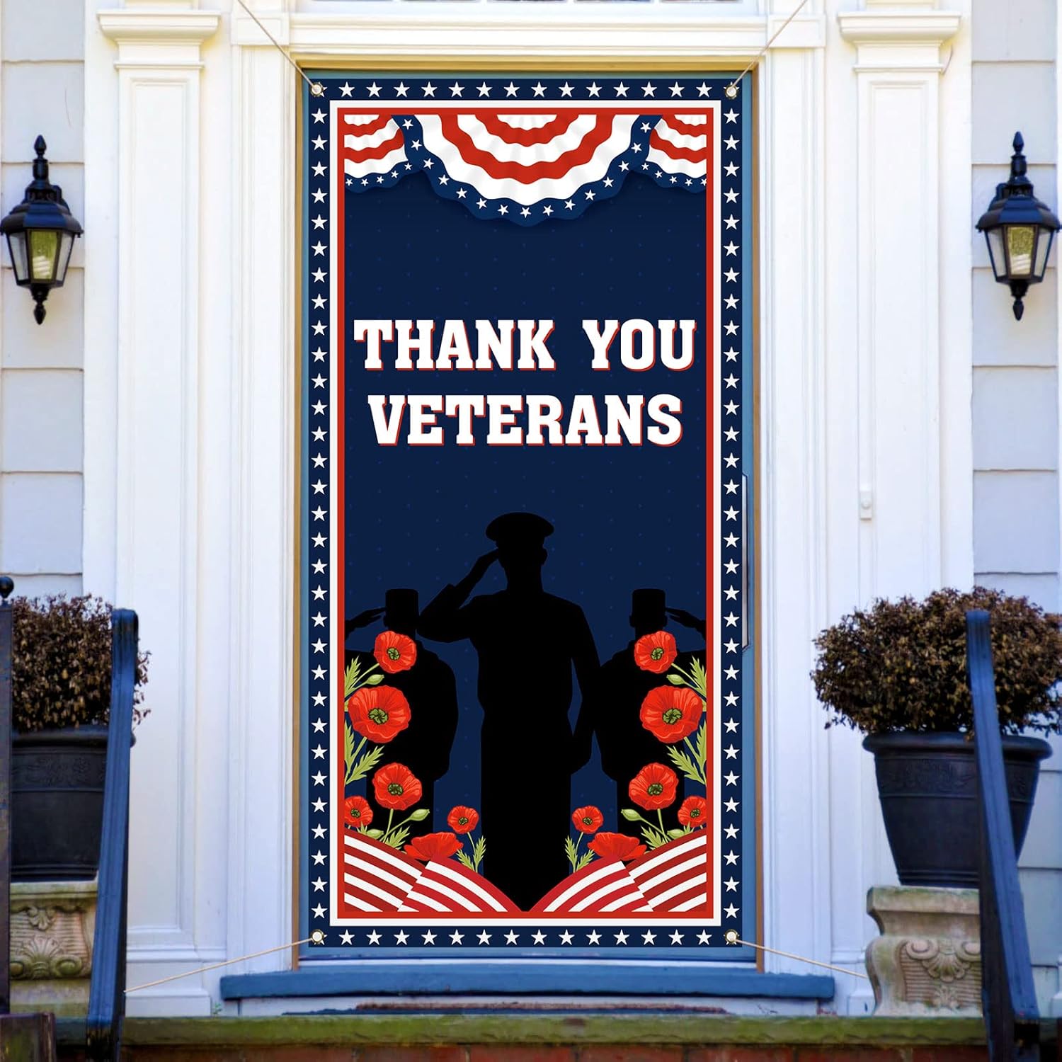 Amazon.com : Thank You Veterans Door Cover Veterans Day American ...