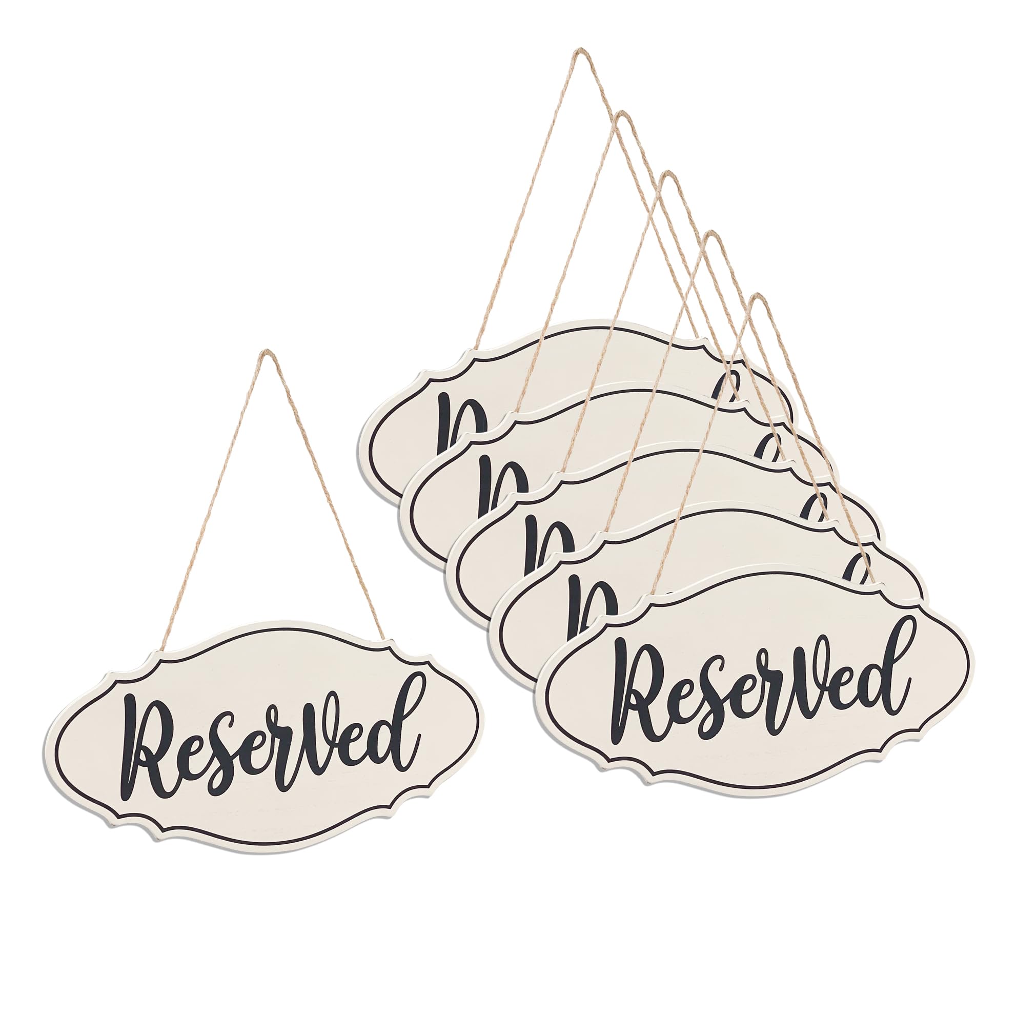 Amazon.com: 12 Inch 6 Pack Hanging Reserved Signs Wooden Signs for ...
