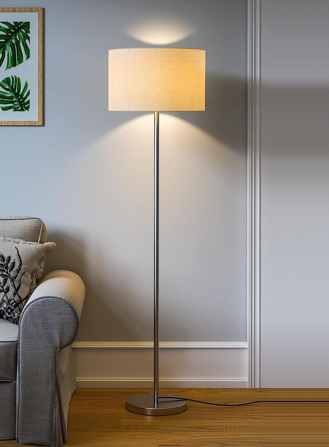 Lightroom Furniture Metal Floor Lamp Standing Modern Silver Lamp Shade ...