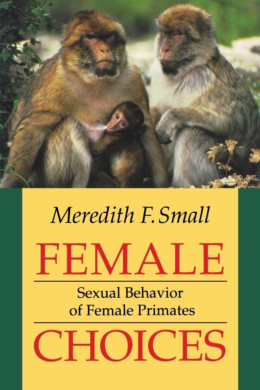 Female Choices: Sexual Behavior of Female Primates: Small, Meredith F ...