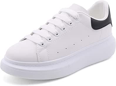 Amazon | [MIDIRO] スポーツシューズ レディース メンズウォーキングシューズ 男女兼用 カジュアル 白い靴 厚底 防汚 ...