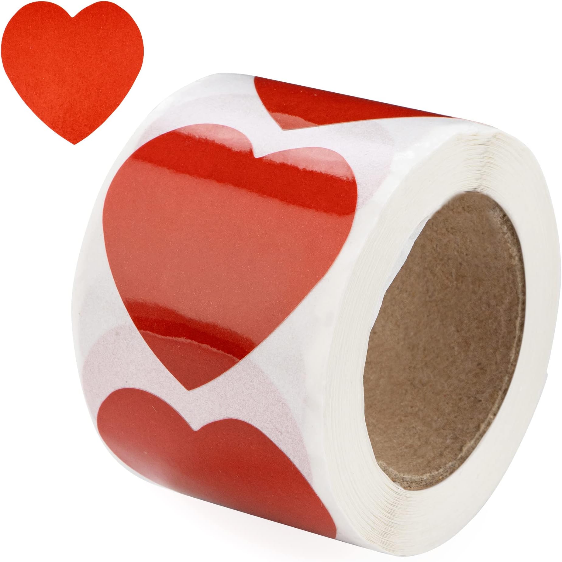 Amazon.com: Fundraising For A Cause | Large Red Heart Shaped Stickers ...