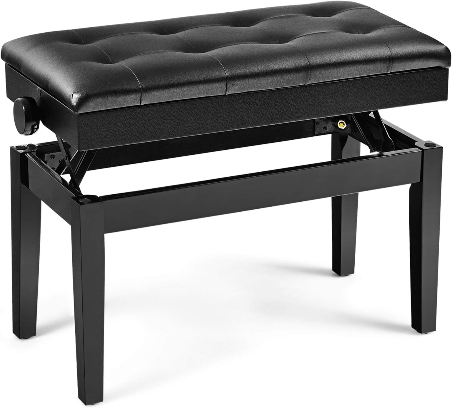 COSTWAY Klavierhocker höhenverstellbar, Klavierbank mit Stauraum ...