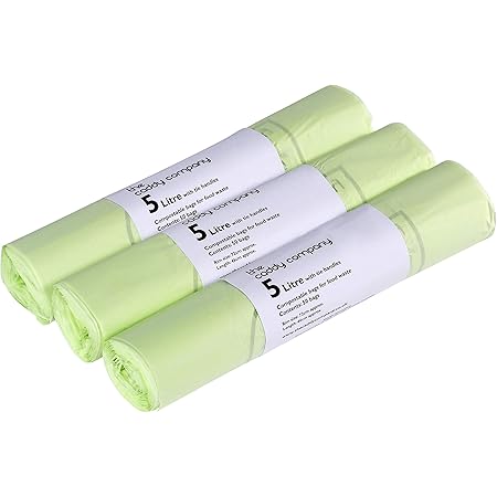 7L x 150 Tie Handle Compostable Kitchen Caddy Liners - Food Waste Bin ...