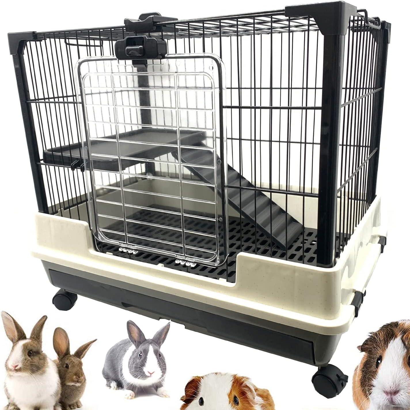Amazon.com : Large Multi-Level Indoor/Outdoor Small Animal Pet Cage for ...