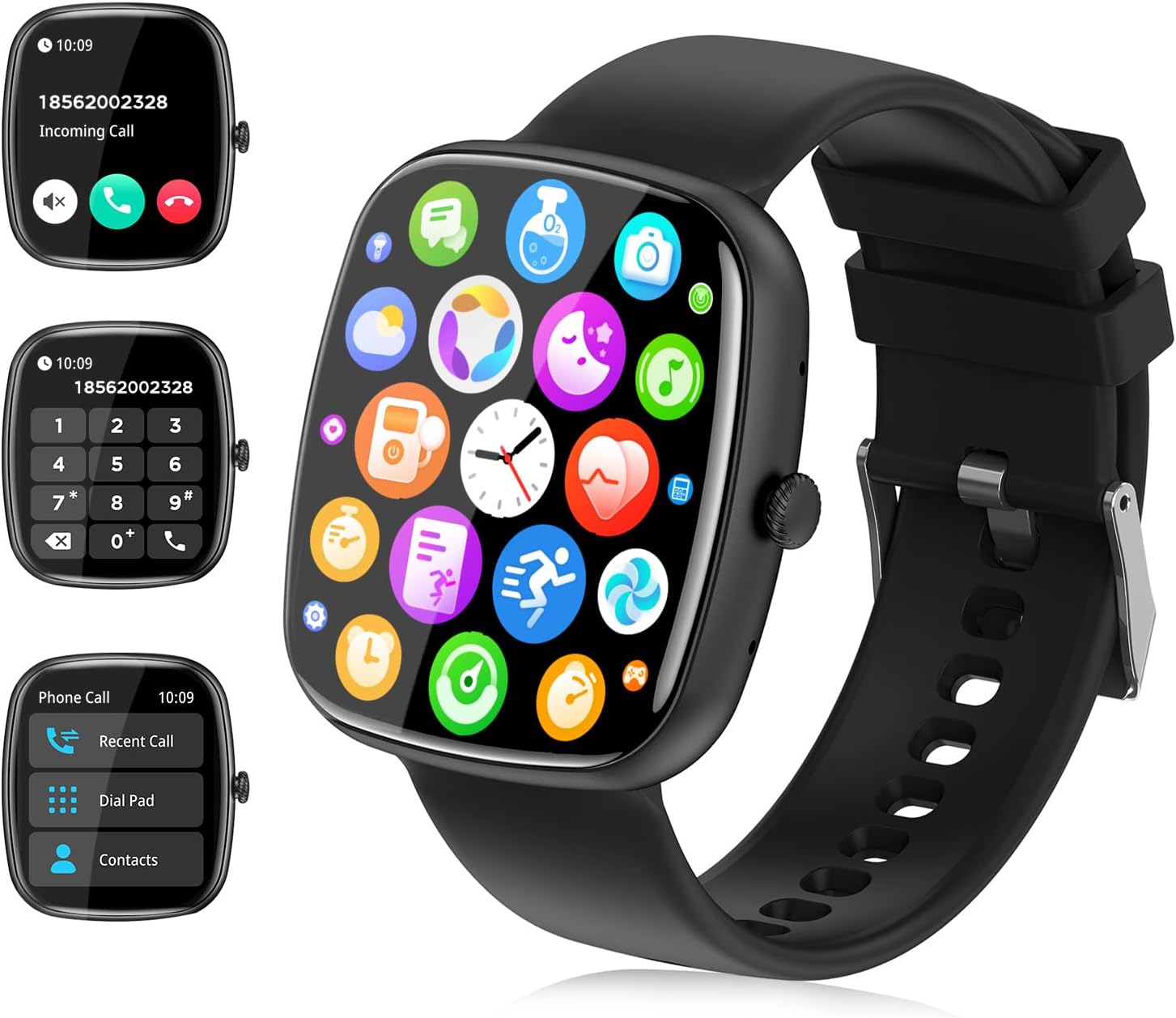 Amazon.com: TORJALPH Smart Watch for Men Women Compatible with iPhone Samsung Android Phone 1.69 ...