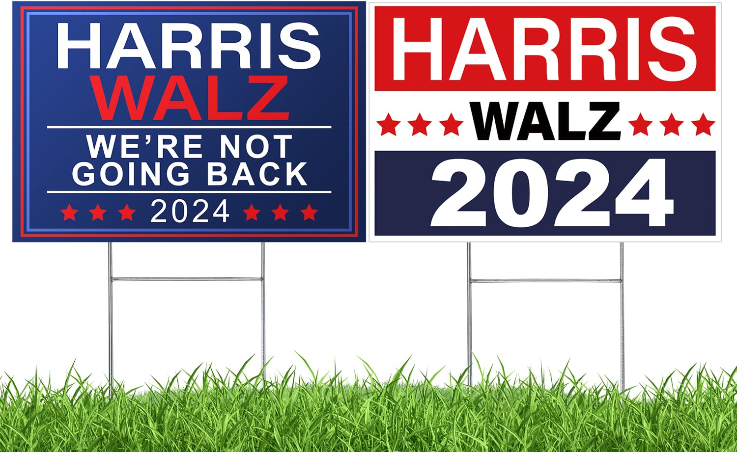 Amazon.com: Harris Walz 2024 Yard Signs 2-Pack – Double-Sided ...