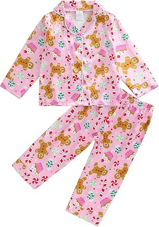 Amazon.com: Ayalinggo Toddler Kids Girl Christmas Pajamas Baby ...