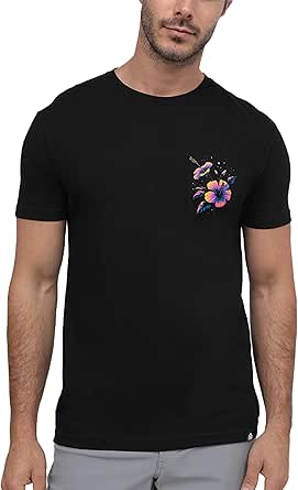 Amazon.com: INTO THE AM Tropic Night Men's Tee - Nature Themed Graphic ...