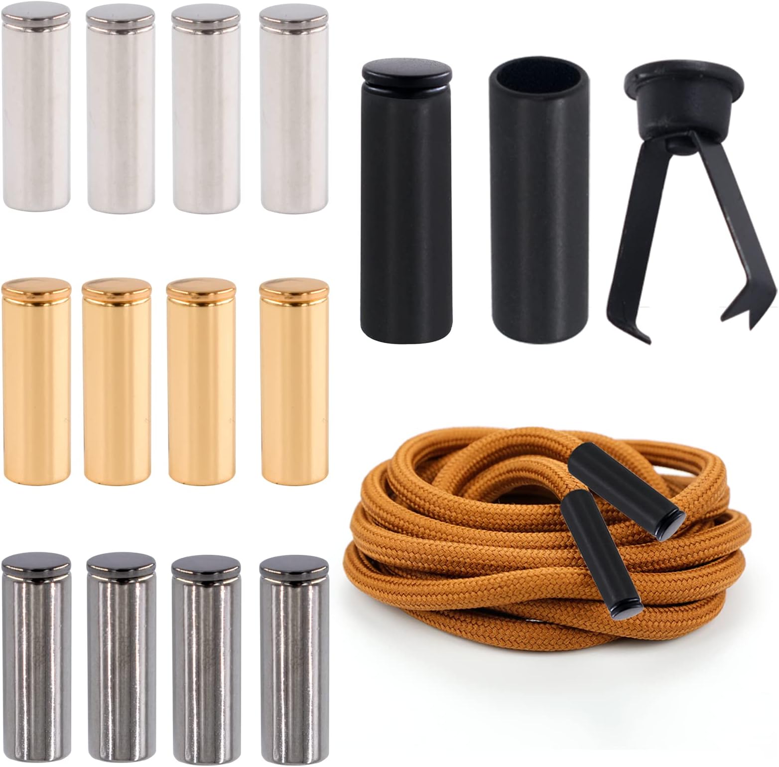 Amazon.com: Heallily 300pcs Metal Cord End Cap for Jewelry Making ...